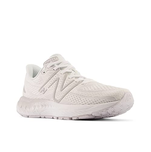 New Balance Women's Fresh Foam X 880 V13, White/Light Silver Metallic/Quartz Grey