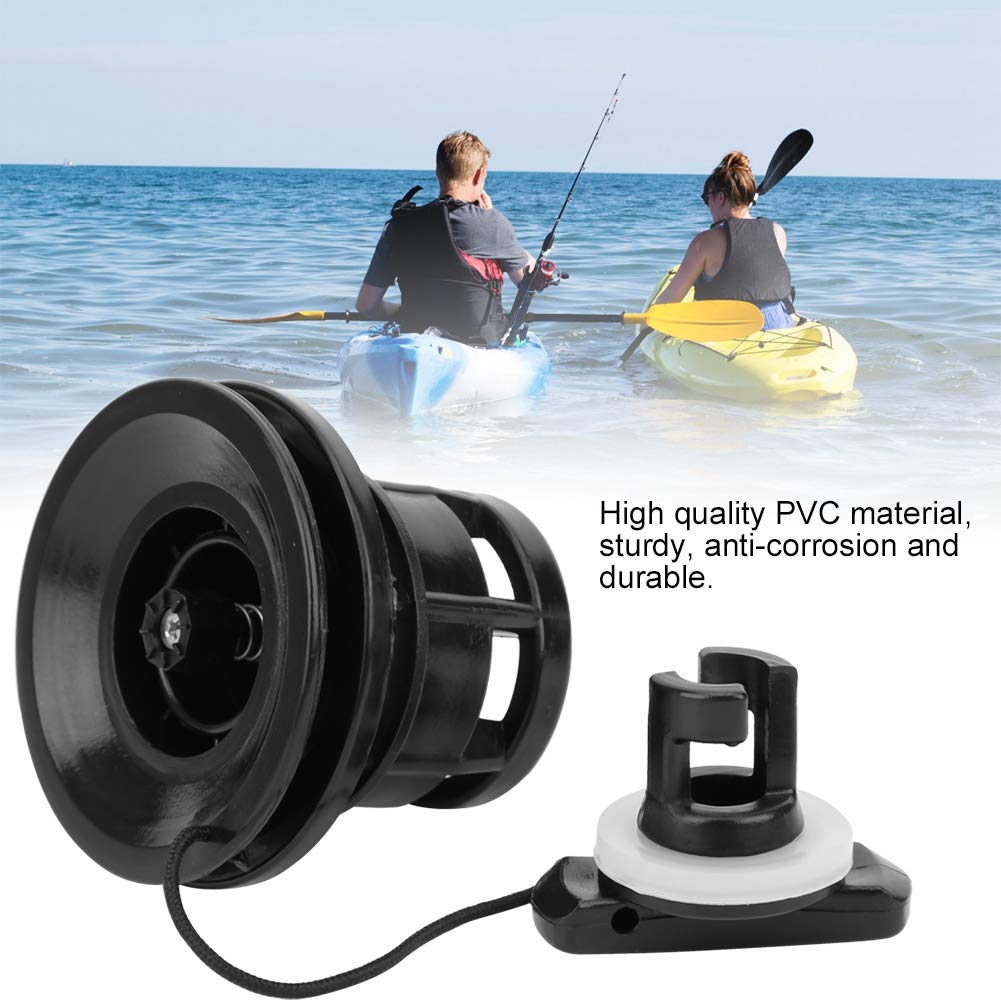 OUKENS Boat Air Valve, PVC Double Seal Anti-Leakage Secure Air Valve Cap Spiral Air Plugs Replacement for Inflatable Boat Raft Paddle Surfboard Airbed Dinghy