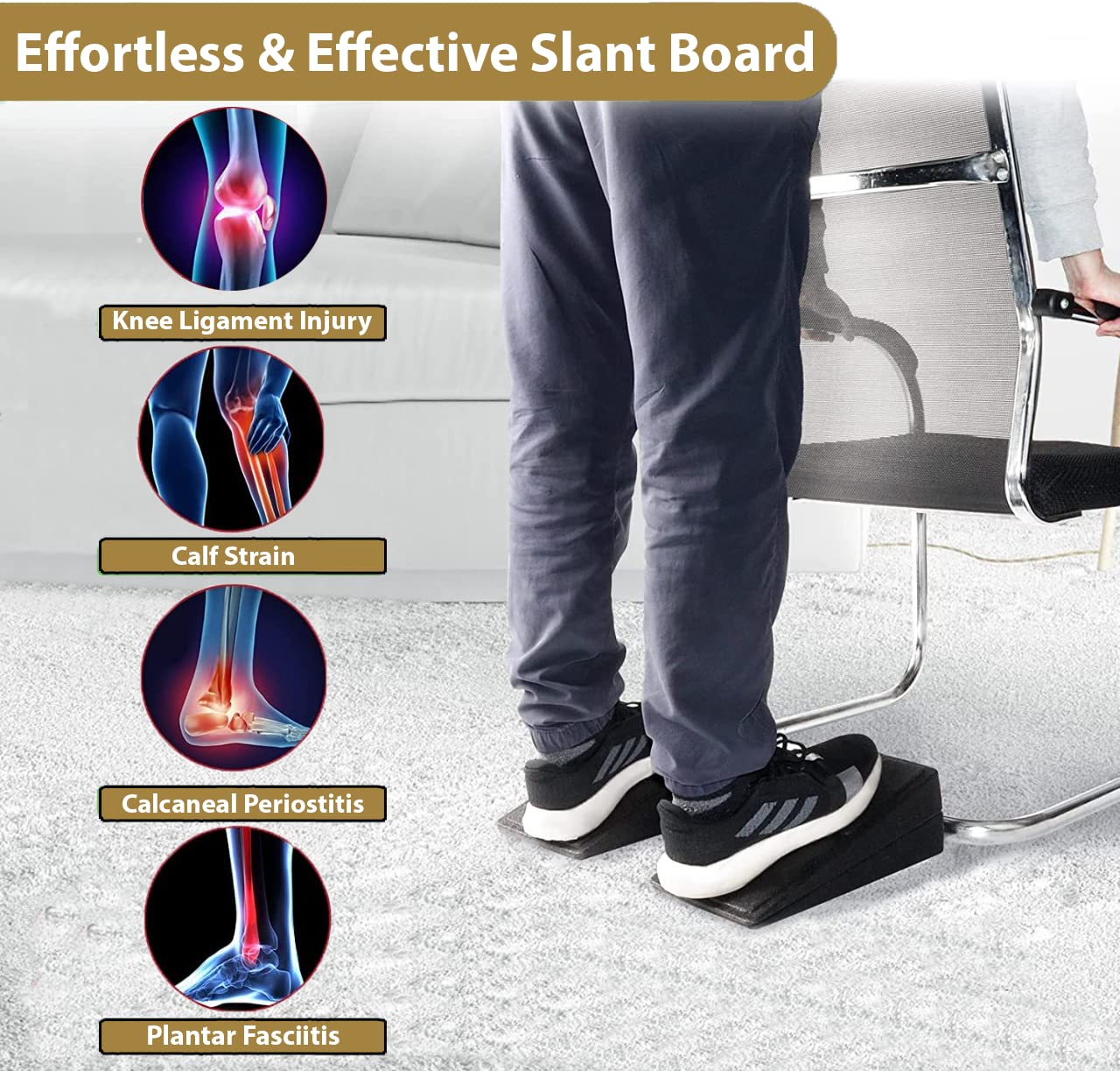 Squat Wedge Block Non Slip Professional Slant Board for Calf Stretching from NXT WIND, Adjustable Angles Knees Over Toes Equipment, Squat Ramp Foot Wedges for Squats Yoga Wedge Great for Exercise