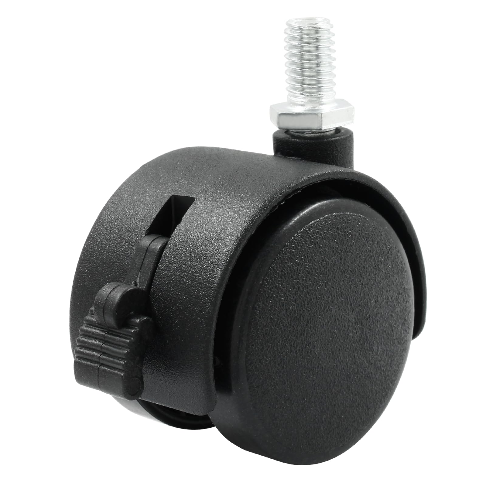 Moicstiy 4 Pack 1.5 Inch Caster Wheel Replacement, M8 Office Chair Caster Wheel, Universal Standard Size Furniture Wheel with Locking Braking Threaded Screw for Computer Gaming Chair Sofa