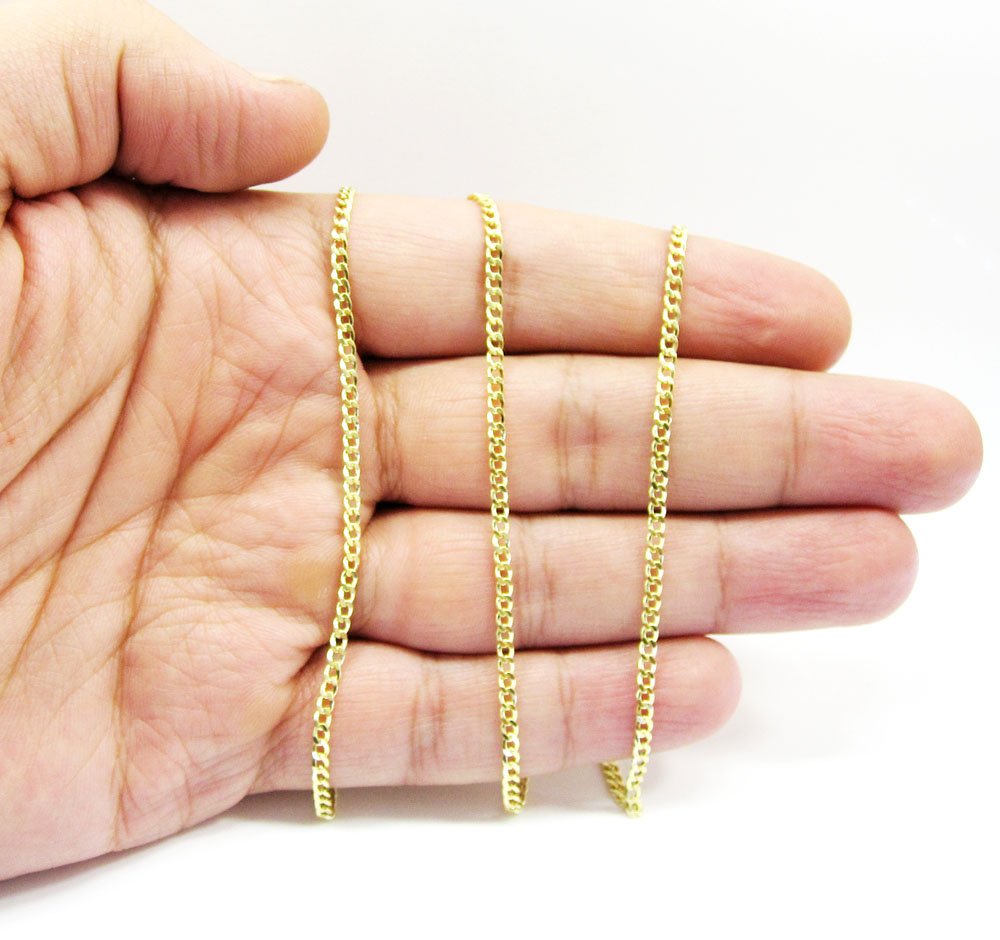 Orostar 2MM 18K Gold Chain for Men & Women with Strong Curb Link | Fine Curb Chain Necklace 20 inches