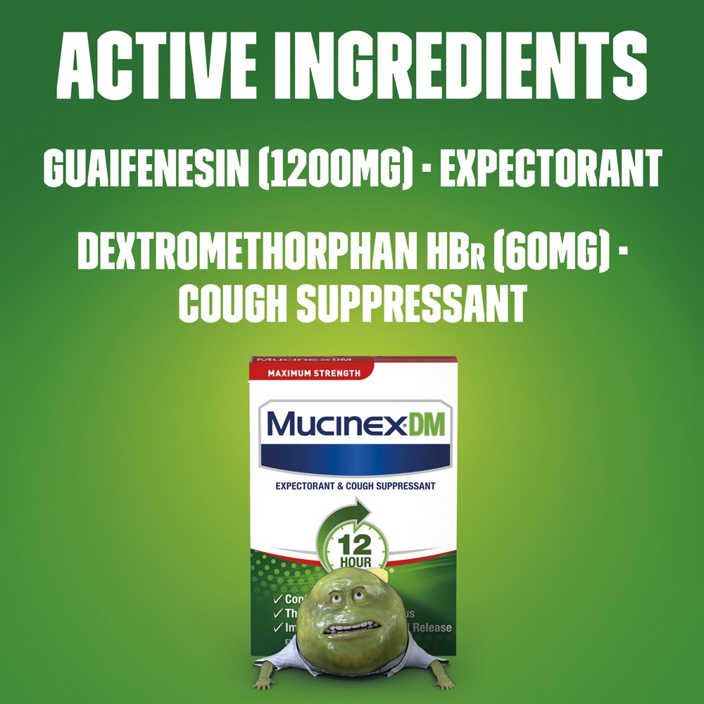 Mucinex DM 12-Hr Max Strength Expectorant and Cough Suppressant (42ct) & Mucinex Max Strength 12-Hr Chest Congestion Expectorant(42ct)-1 ea