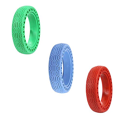 Moontie Solid Tires Front/Rear Wheel, Mi Scooter Tires Explosion-Proof Replacement Tyre for Mijia M365 Electric Scooter Gotrax Gxl V2 Scooter 8.5 Inches (Green)