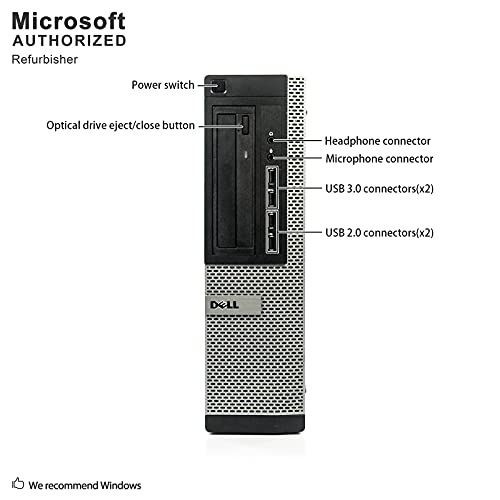 Premium Dell Optiplex 9010 Business Desktop Computer (Intel Quad-Core i7-3770 up to 3.9GHz, 16GB RAM, 1TB HDD, DVD, WIFI, VGA, DisplayPort, USB 3.0, Windows 10 Professional) (Renewed)