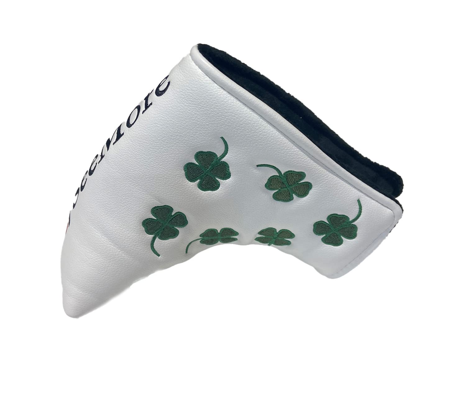New SeeMore Four Leaf Clover White Magnetic Blade Putter Headcover
