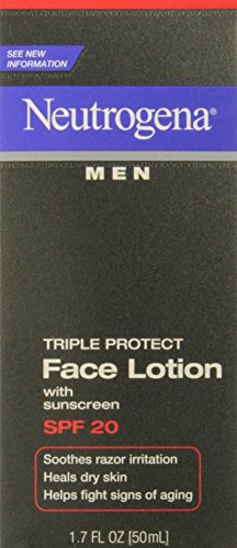 Neutrogena Men Triple Protect Face Lotion with Sunscreen SPF 20 1.70 oz (Pack of 3)