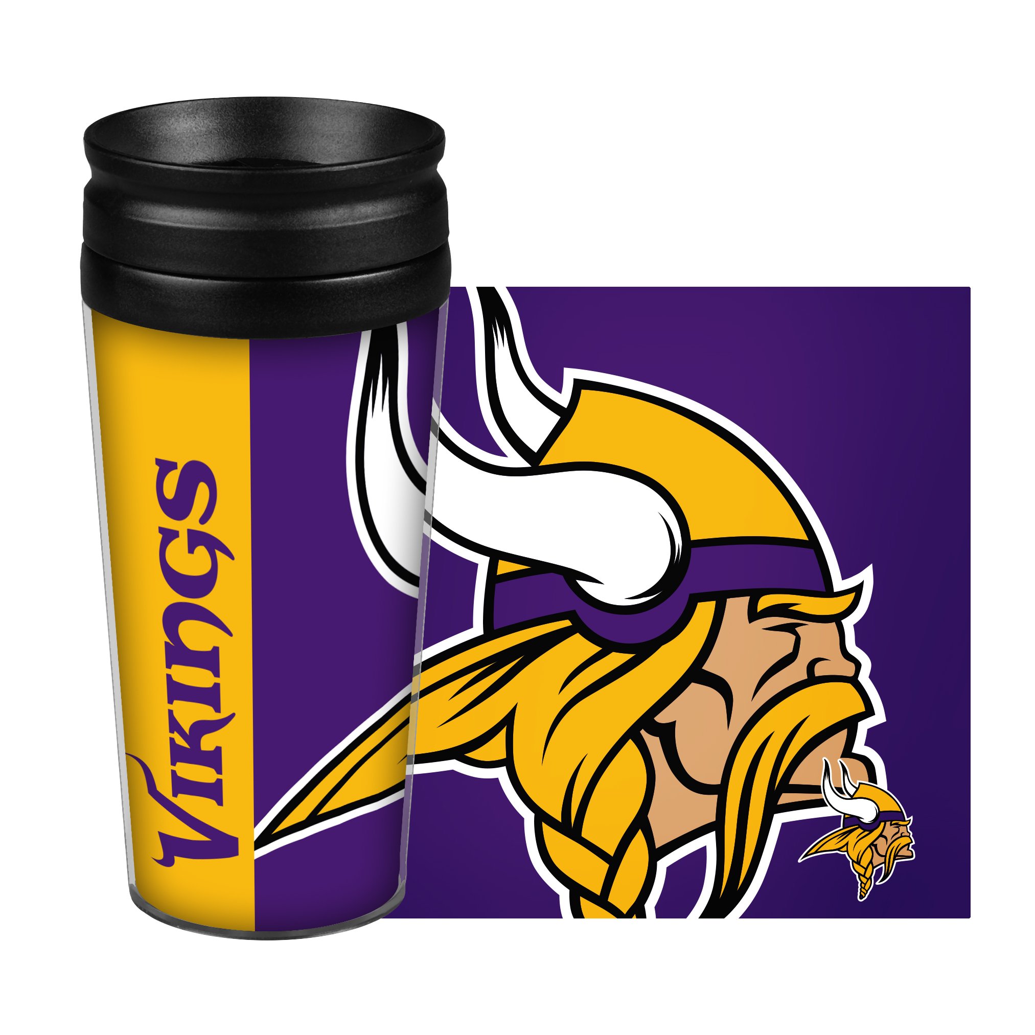 NFL Minnesota Vikings Hype Full Wrap Travel Tumbler, 14-Ounce