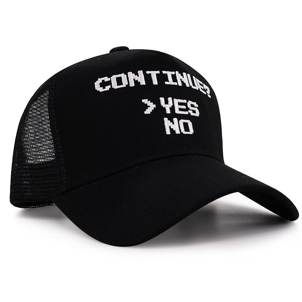 PopCrew Gaming Hats | Funny Video Gamer Gifts Accessories for Men Women Kids Teen Boys Hat Cap (Continue)