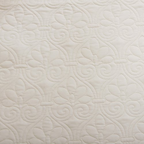 Madison Park Quebec Daybed Size Quilt Bedding Set - Ivory , Damask β 6 Piece Bedding Quilt Coverlets β Ultra Soft Microfiber Bed Quilts Quilted Coverlet, Quebec Cream, 75"x39"