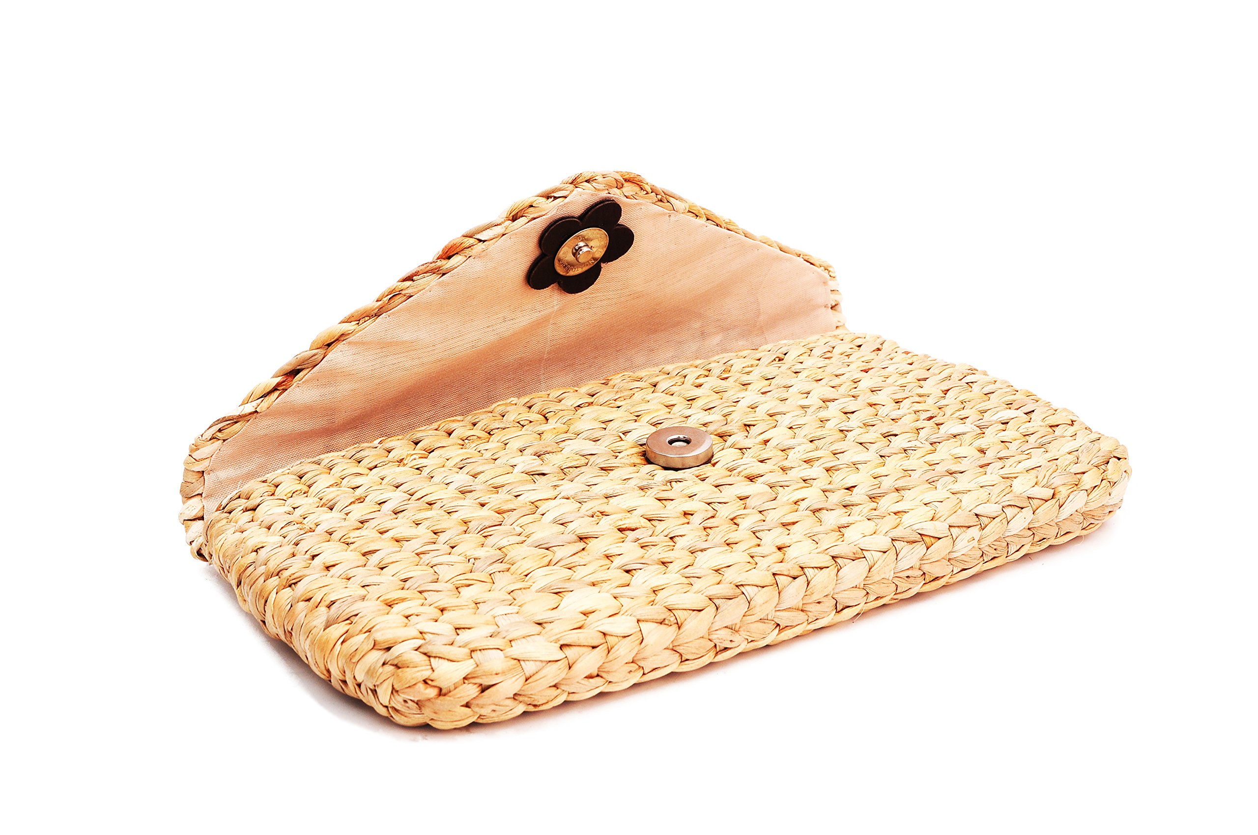 Mini Vintage Handmade Knit Bamboo Rattan Straw Clutch Bag/Handbag