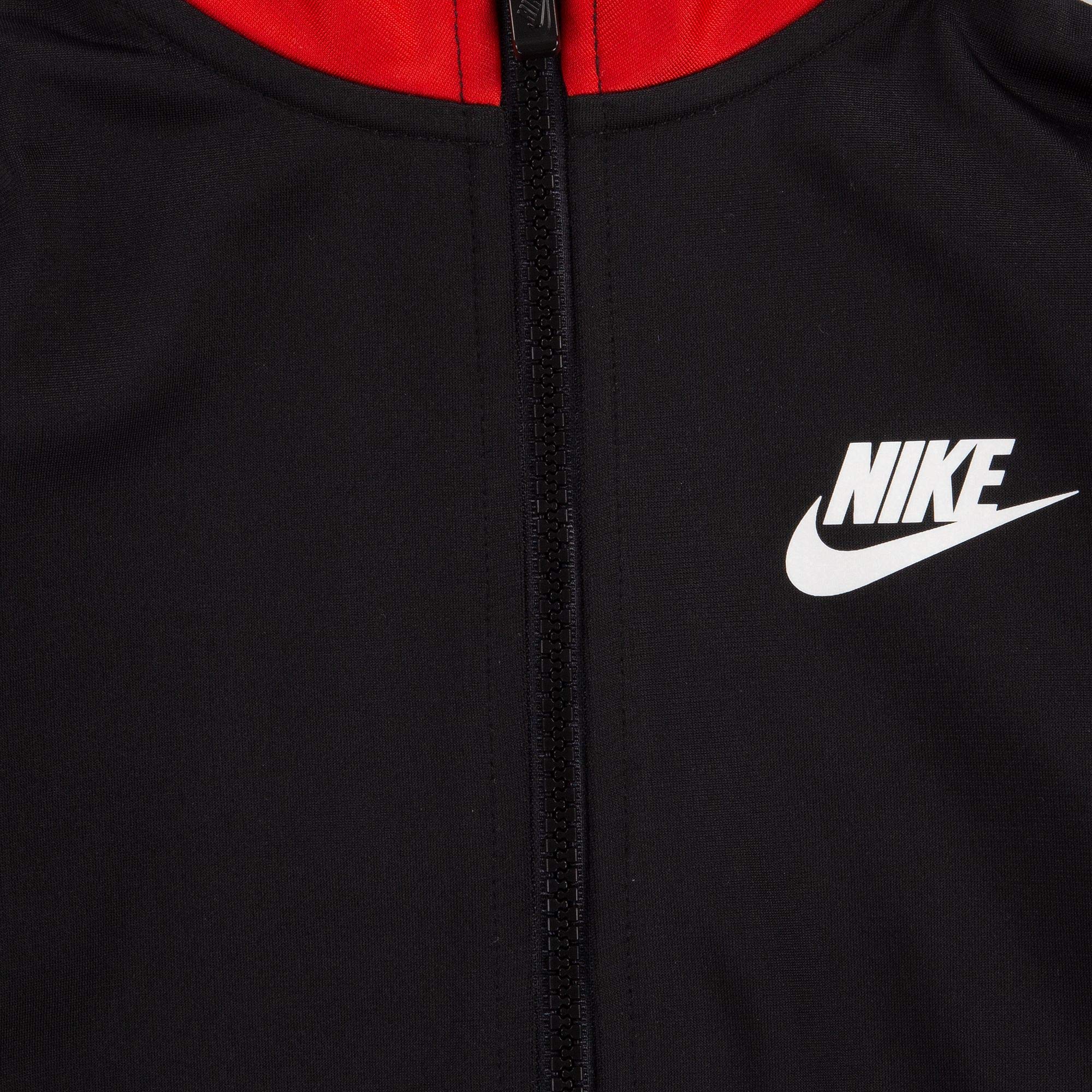 Nike Boy`s Jacket and Pants 2 Piece Set (Black(86G795-023)/Red, 12 Months)