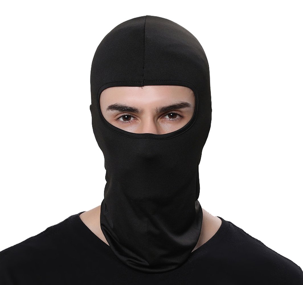 Pack of 5 Black Ski Face Mask Men Sun Balaclava Dust Proof for Outdoor Riding Fishing Headgear