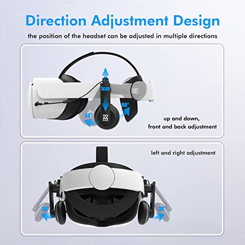 QIUQIAN VR Headphone for Oculus Quest 2 in-Ear All-in-one Headset Noise Reduction High Sensitivity Stereo Gaming Earphones VR Accessory