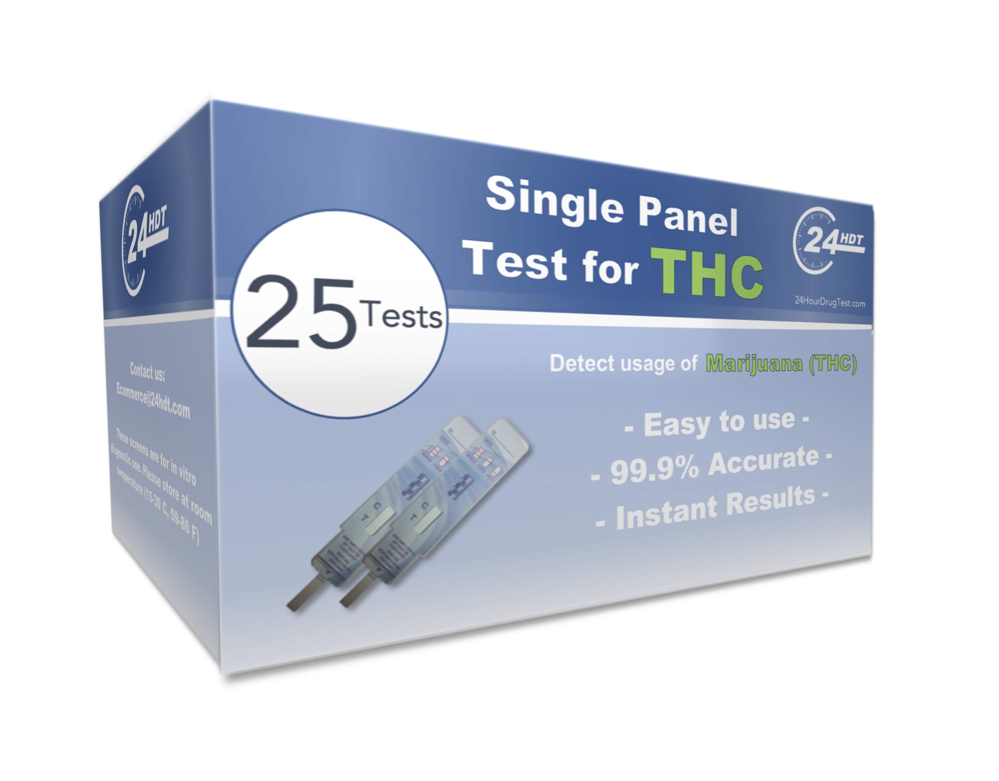 Marijuana THC Single Panel Drug Test. FDA Cleared, Highest Cut Off Level 50 NG/ML 25pack