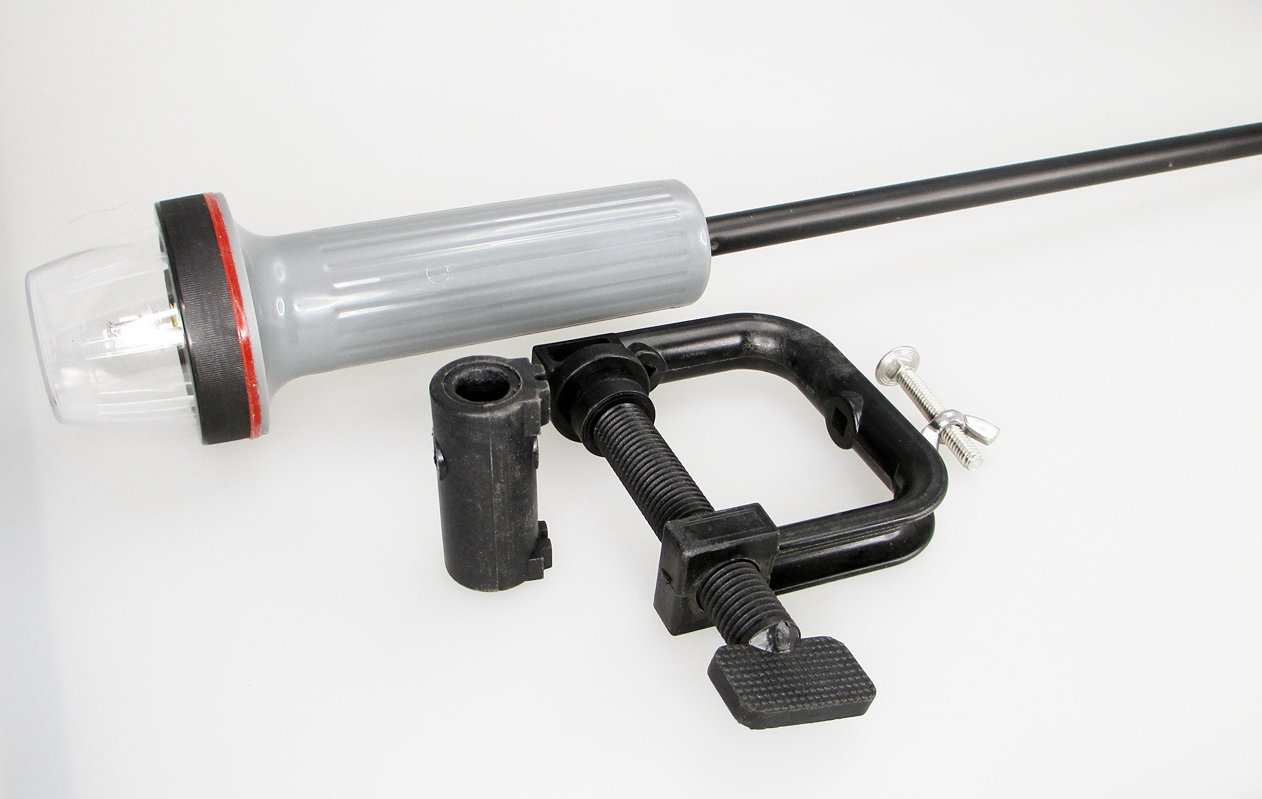 Pactrade Marine Boat Canoe Kayak Portable Battery Operated 20'' All Round Anchor/Stern LED Light with C-Clamp Mount