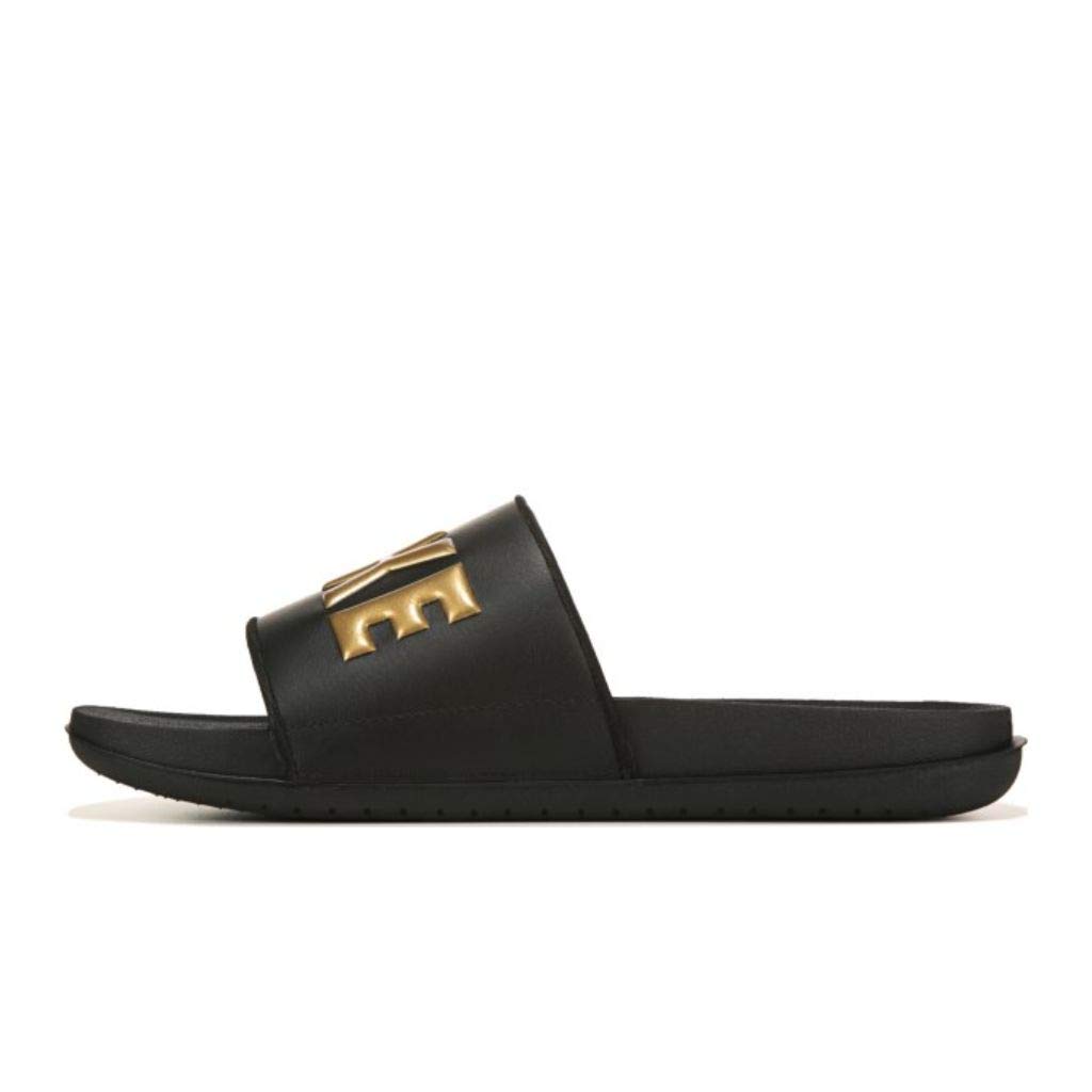 Nike Mens Off Court Slide Sandal, Black/Gold, 9