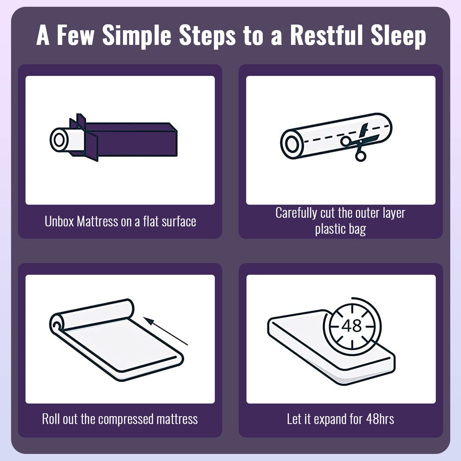 PayLessHere 5 Inch Memory Foam Mattress/Cooling Gel Bamboo Charcoal Infused Mattress/Medium Firm Mattresses/CertiPUR-US Certified/Bed-in-a-Box/Pressure Relieving Full Size,White