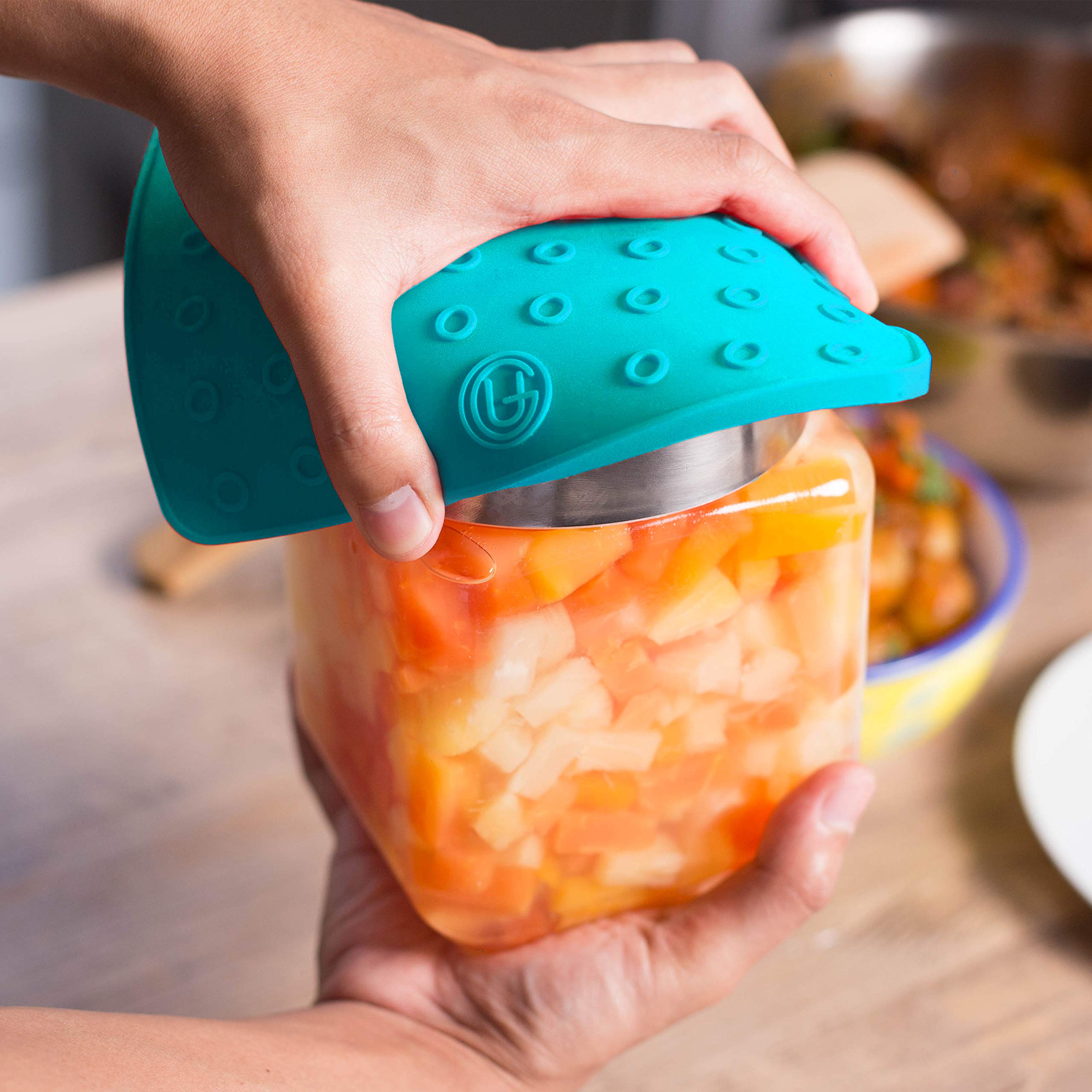 Premium Silicone Pot Holder for Pots/Pans | Multipurpose Trivets | Hot Pad, Spoon Rest, Coaster and More | 2 Pads | Featuring Heat Resistant Core Tech | UpGood Pro Series (Cool Kitchen Tools, Teal)