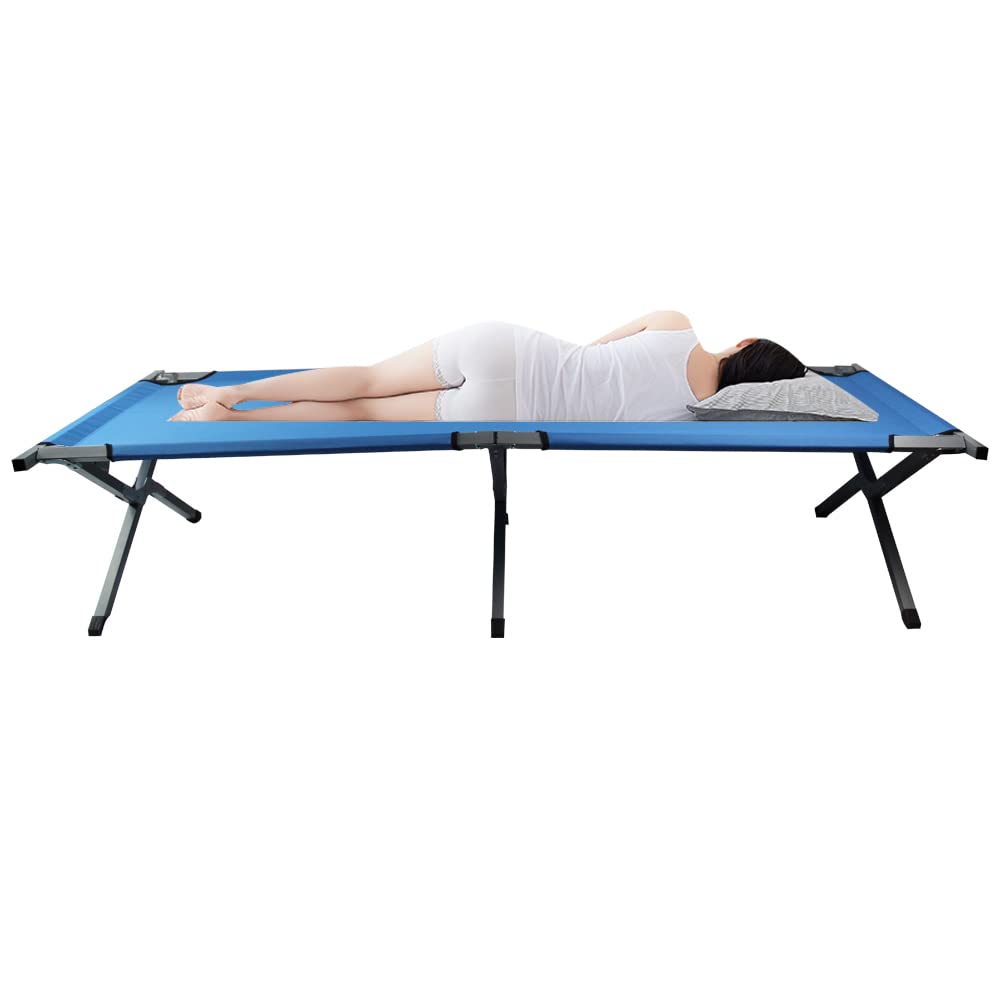 Portable Camping Cot, Portable Folding Bed with Carrying Bag for Adults Kid Lightweight Outdoor Sleeping Bed Backpacking Tent Cots Camping Bed (Green)