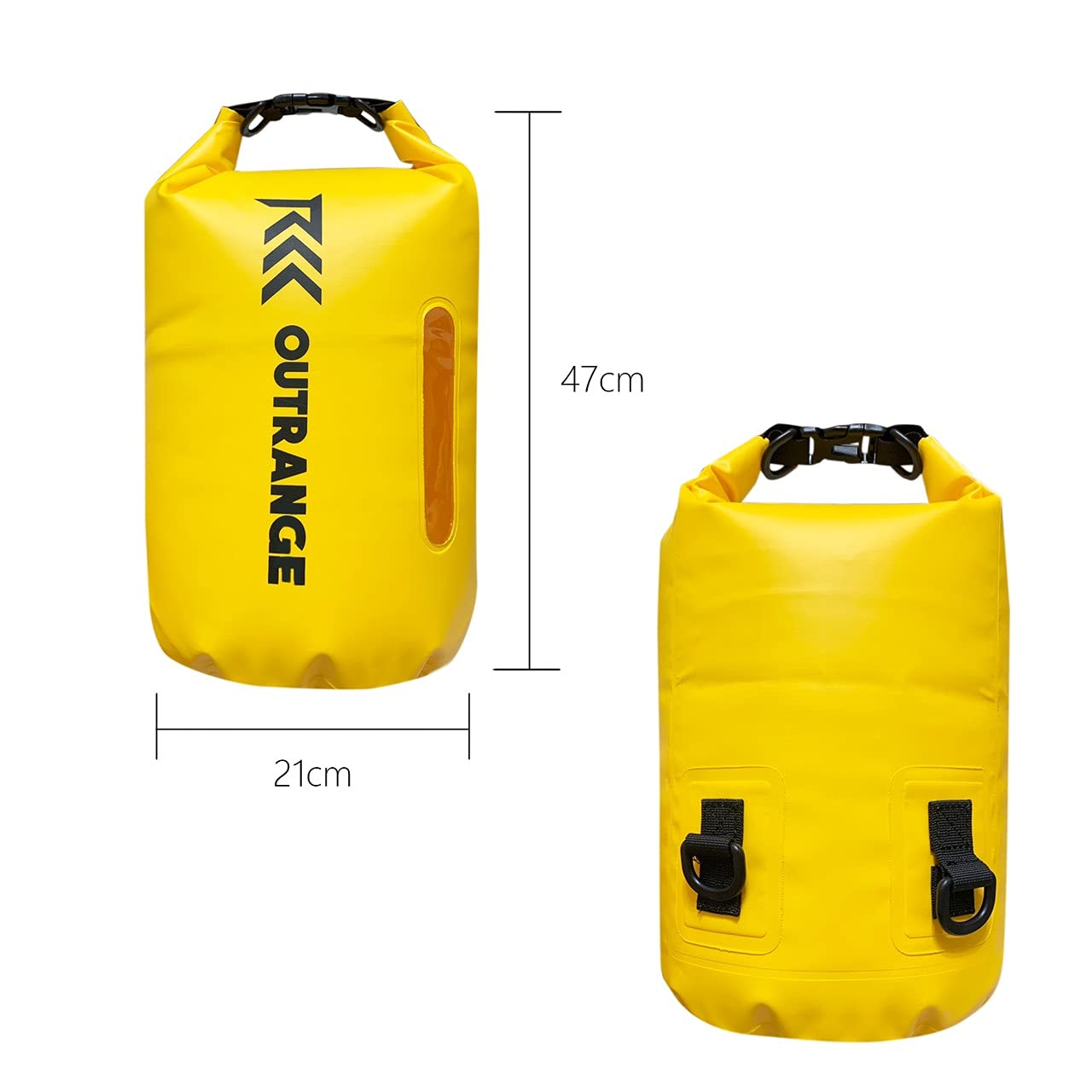 OUTRANGE Waterproof Dry Bag 10L, Roll Top Dry Wet Separated Bag Backpack for Travel, Swimming, Boating, Kayaking, Camping and Beach (Blue)