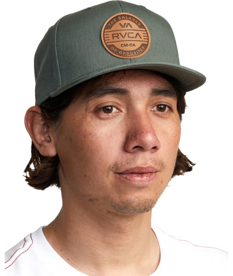 RVCA Mens Snapback Hats - Atlas Snapback (Olive, One Size)