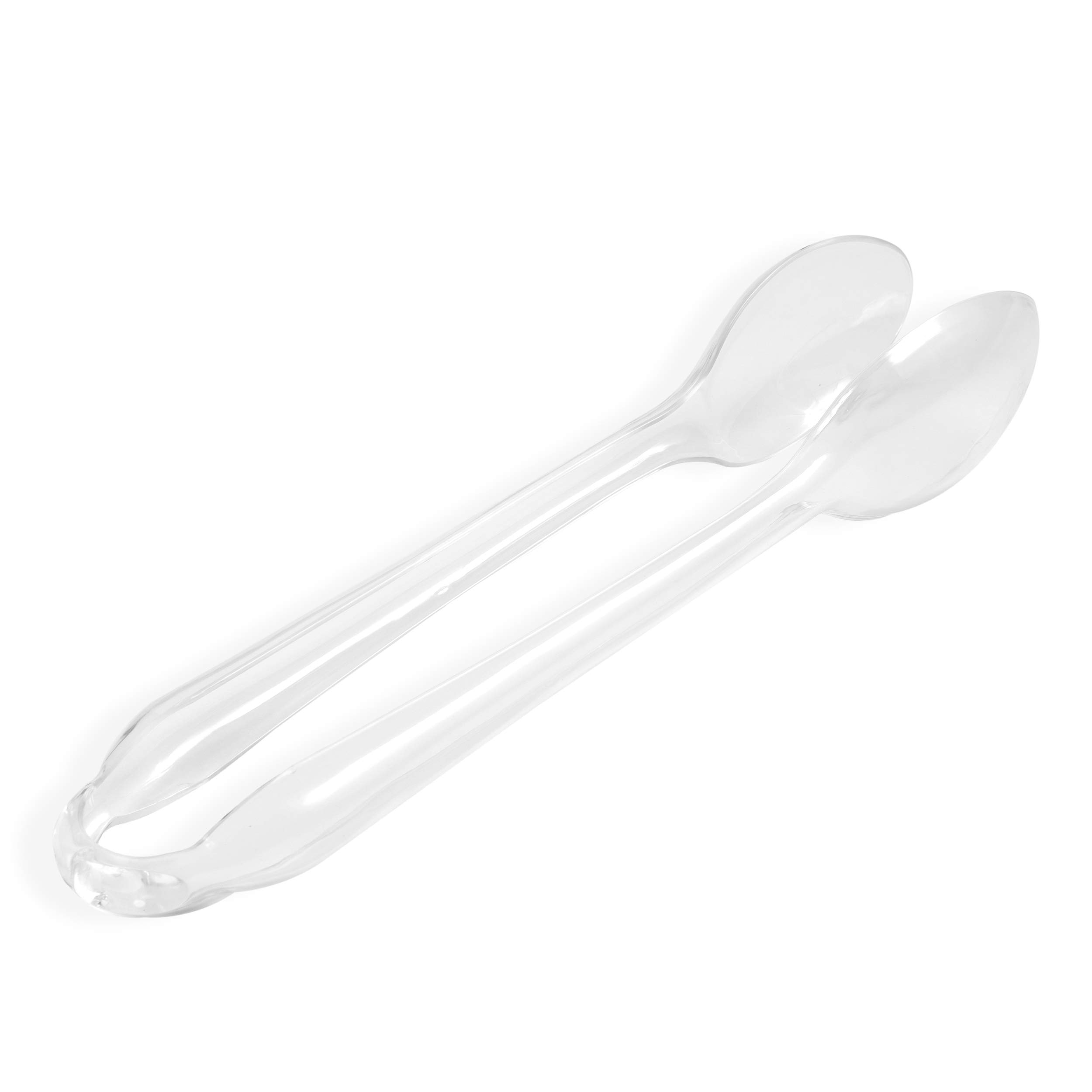 Plastic Disposable Serving Party 11" Clear Serving Tongs Pack of 12