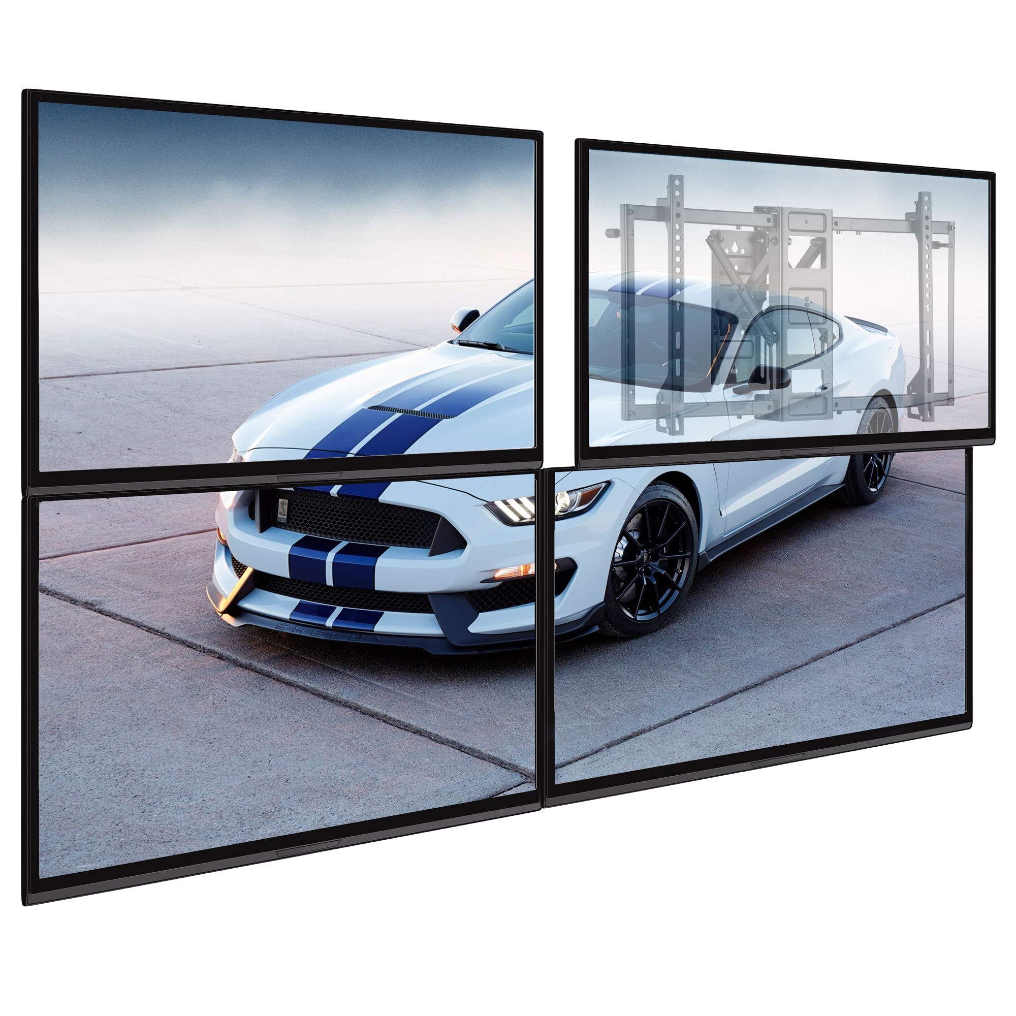 Mount-It! Pop Out Video Wall Mount, Digital Signage TV Menu Board Mount, Up to VESA 600x400, Commercial Grade 110 Lbs Capacity