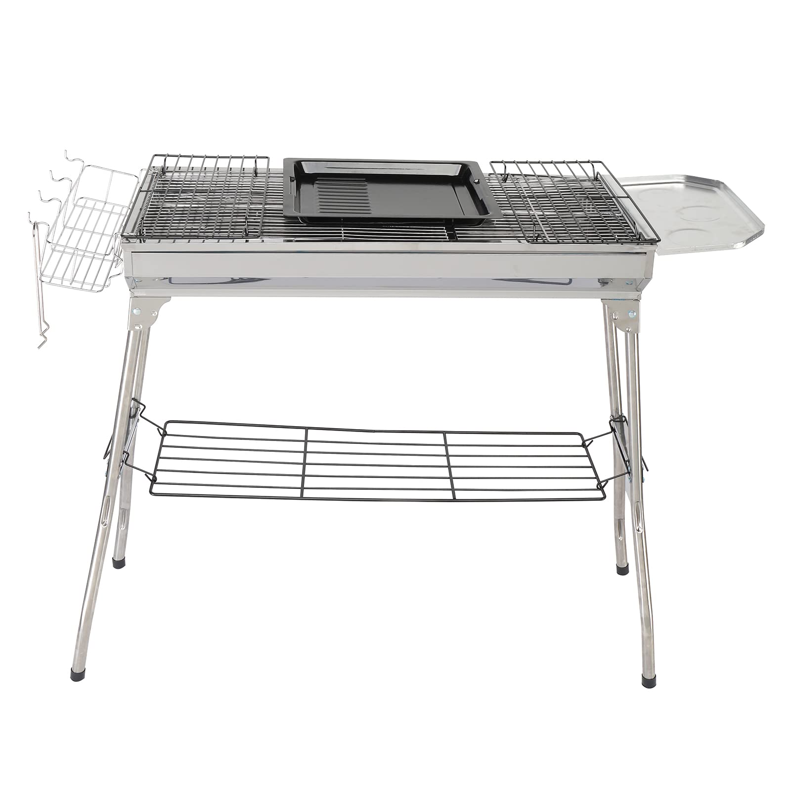 Mini Portable Stainless Steel Grill Portable Folding Charcoal Grill Outdoor BBQ for Camping, Picnics, Backyard Barbecues, Easy Setup, Storage Portable Charcoal Grill for Camping 100 x 31 x 71cm