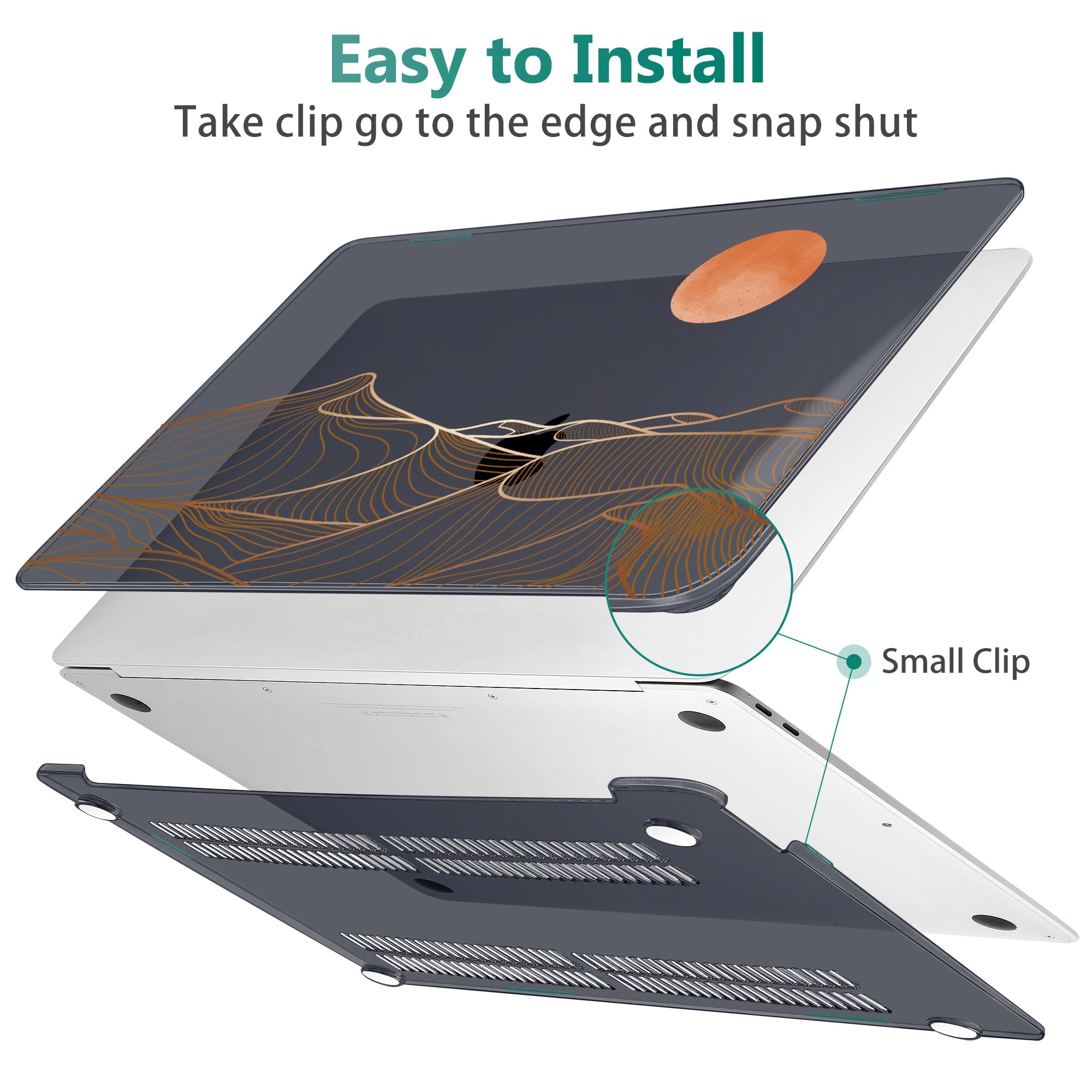 May Chen Compatible with MacBook Air 13 inch Release 2021 2020 2019 2018 (Models: M1 A2337/A2179/A1932), Plastic Hard Shell Case for MacBook Air 13 with Retina Display & Touch ID, Butterflies