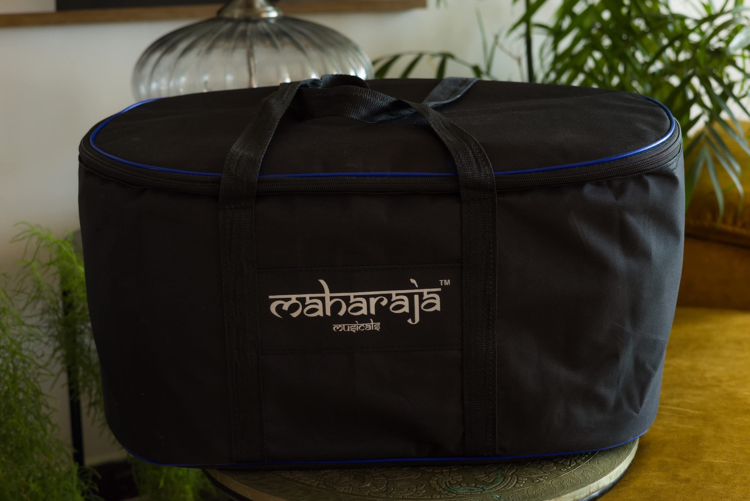 MAHARAJA Basic Tabla Set, Student Tabla Set, Steel Bayan, Dayan, Hammer, Cushions & Cover - Perfect Tablas for Students and Beginners on Budget, Tabla Drums, Indian Hand Drums (PDI-IB)
