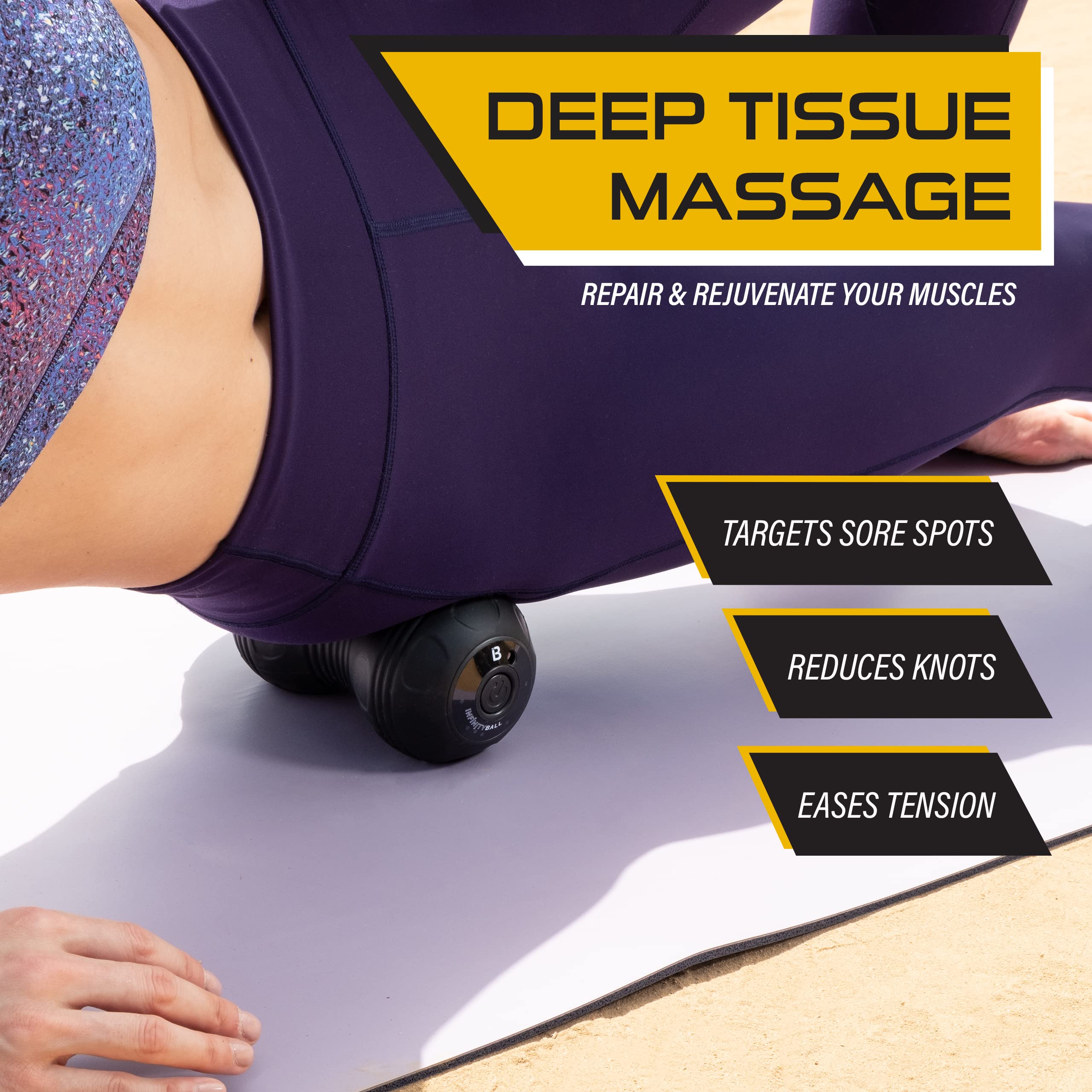 Nextrino Vibrating Foam Roller & InfinityBall Peanut Massage Ball Bundle