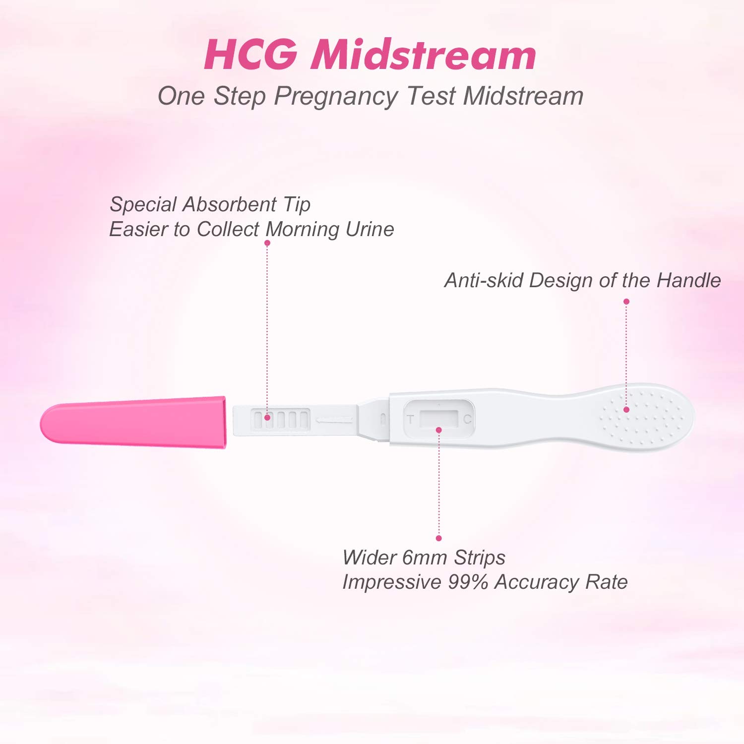 MomMed Midstream Pregnancy Test - Home Pregnancy Test β Early Detection Test, Incredibly Accurate β Super Fast Results β HCG Testing Kit - 6 Pack