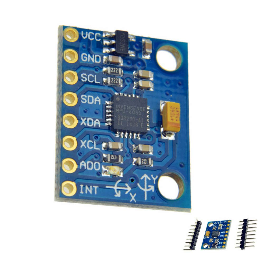 Onyehn 5Set IIC I2C GY-521 MPU-6050 MPU6050 3 Axis Analog Gyroscope Sensors + 3 Axis Accelerometer Module for Arduino with Pins 3-5V DC