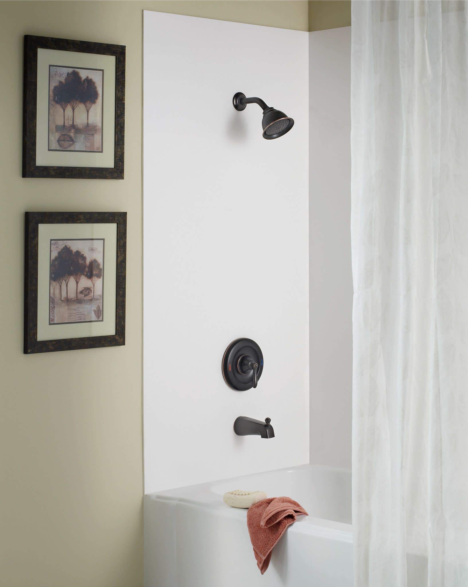 Moen 82496EPBRB TUB-Shower Faucet Single ORB Household, Mediterranean Bronze