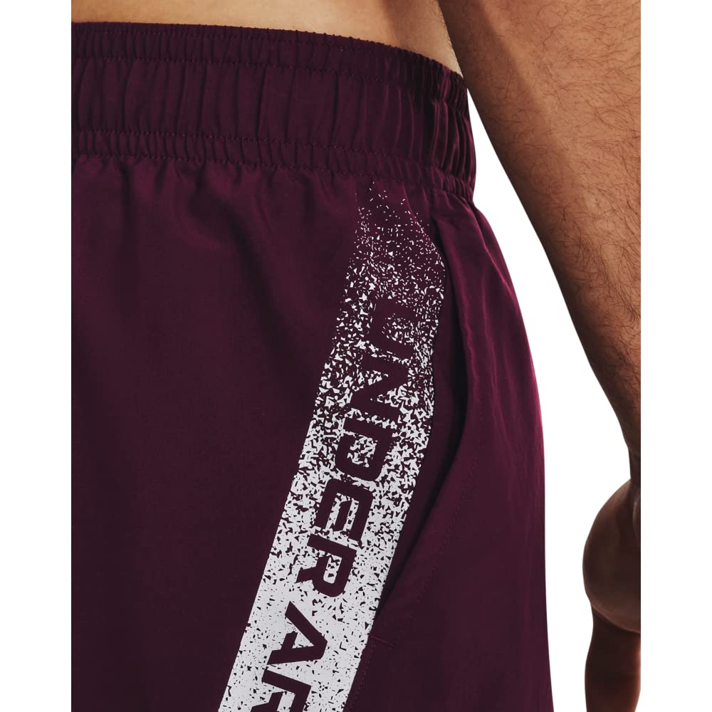 Under Armour Men's Woven Graphic Shorts, (572) Purple Stone / / White, Medium