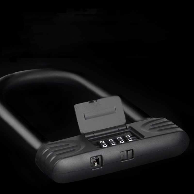 SSLCWL Bike U Lock Heavy Duty Anti Theft, Secure Combination Bike U Lock, 4 Digit Resettable Combination Codes U Bolt Bike Lock