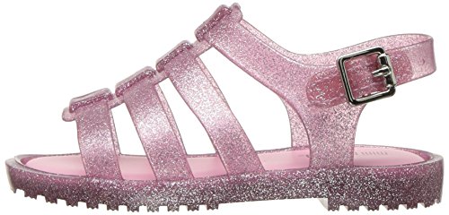 Mini Melissa Baby-Girl's Mini Flox Ballet Flat, Pink Candy Glitter, 5 M US Toddler