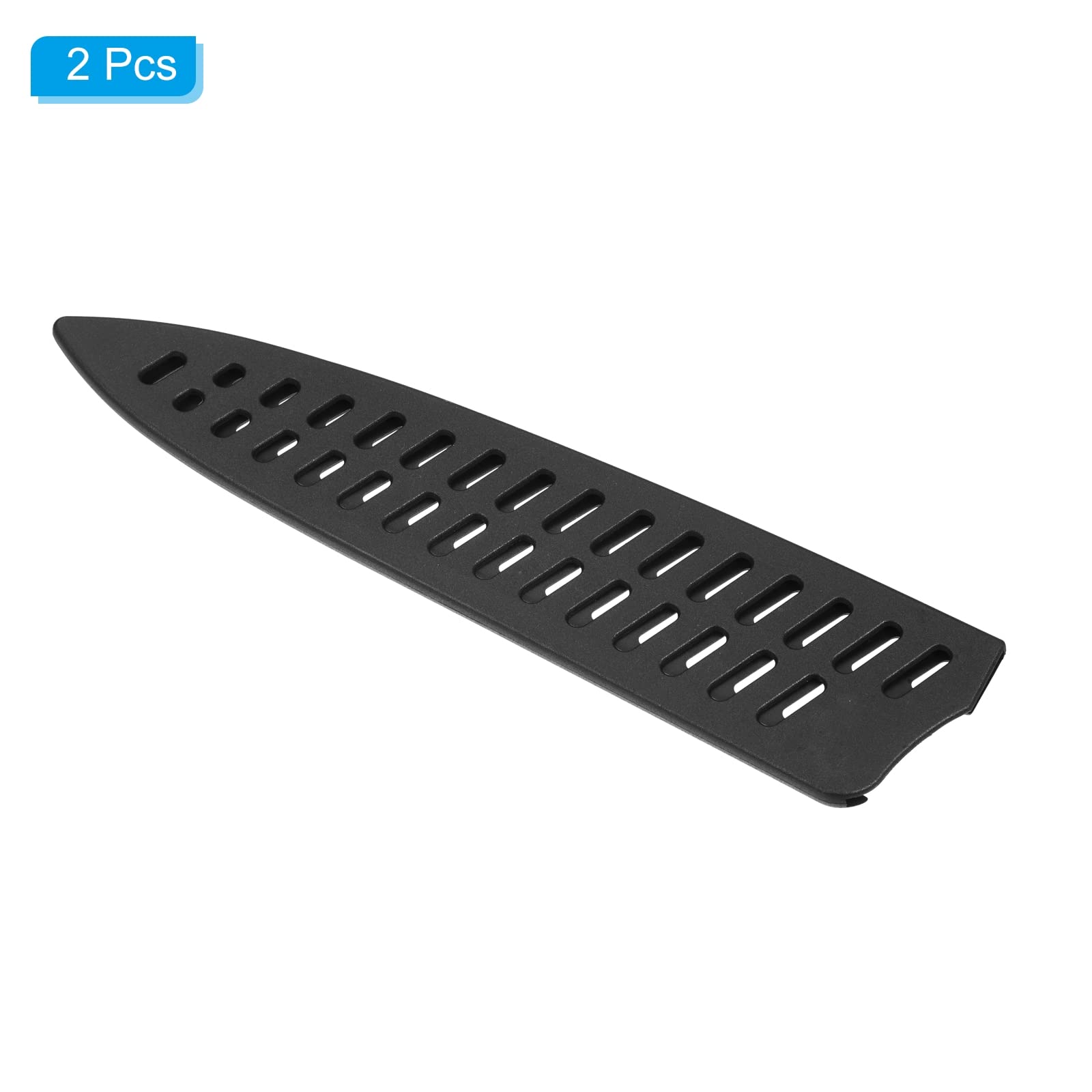 PATIKIL PP Safety Knife Cover Sleeves for 8" Chef Knife, 2 Pack Knives Edge Guard Blade Protector Universal Knife Sheath Portable for Kitchen, Black