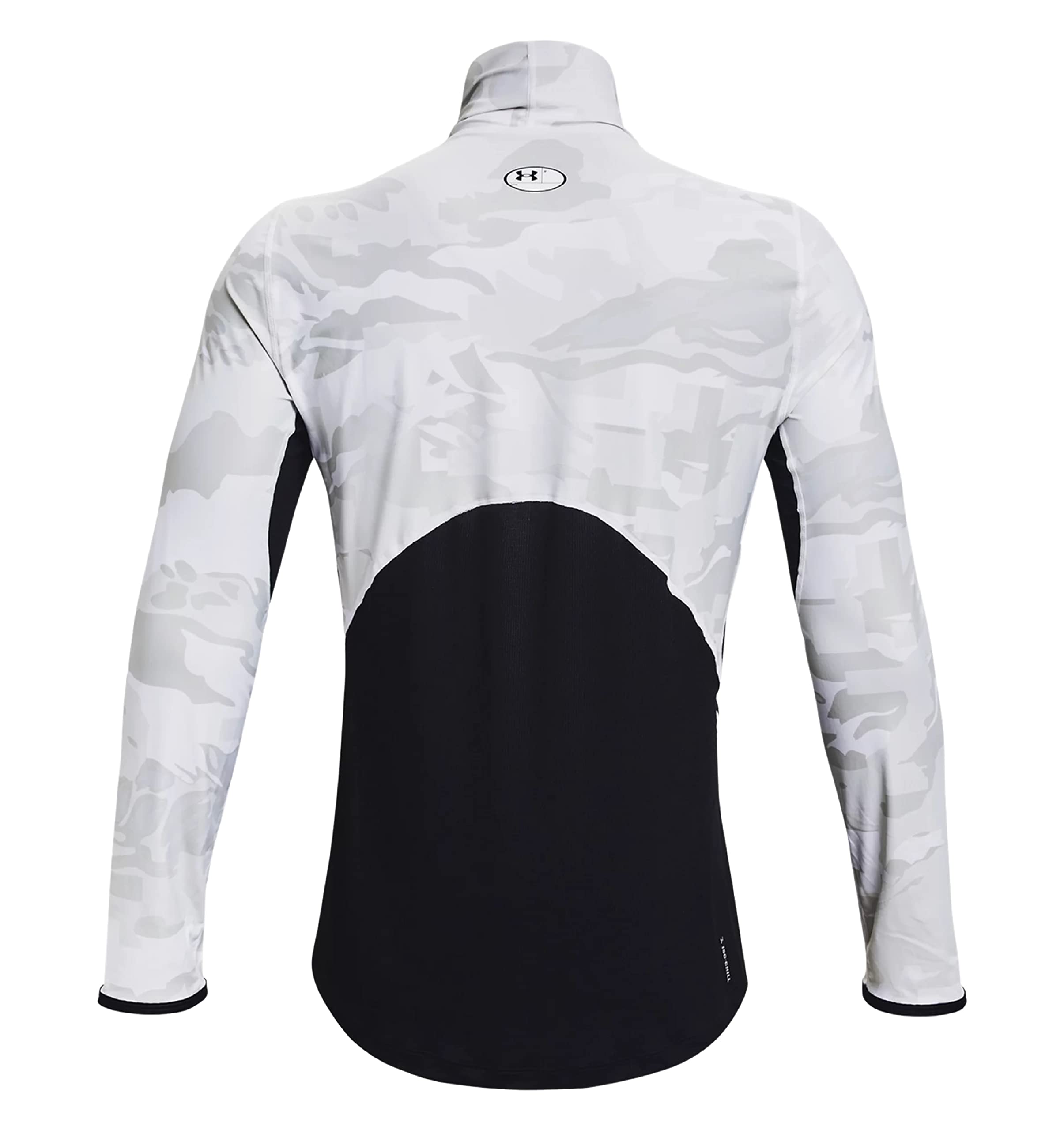 Under Armour Men's HeatGear Iso-Chill Mock Long Sleeve Shirt Top 1371284 (Medium) Camo Grey