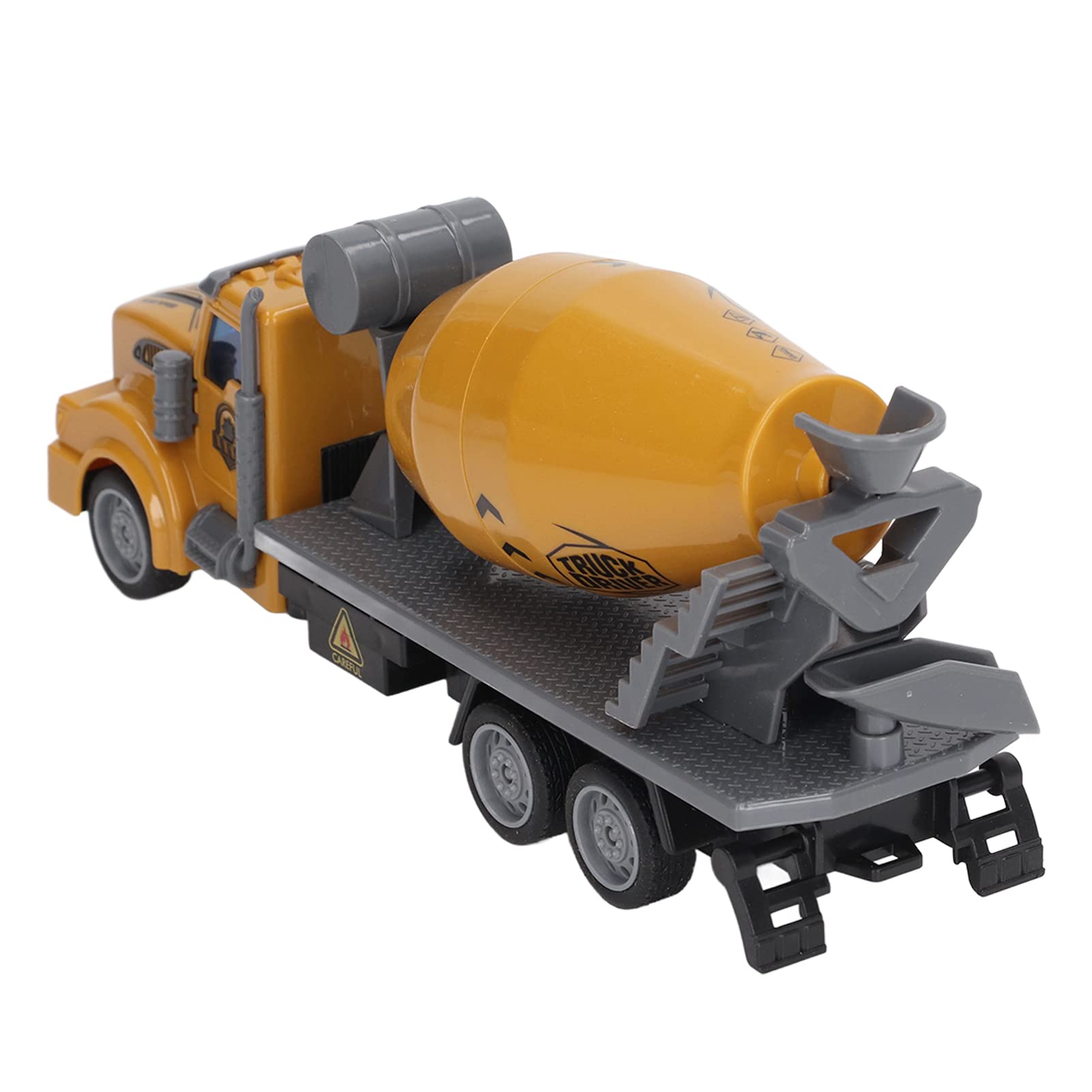 SUNGOOYUE 1:48 Cement Mixer Toy Truck, High Simulation Glossy Pull Back Car Toys for 3 Years Old Kids (Long Head)