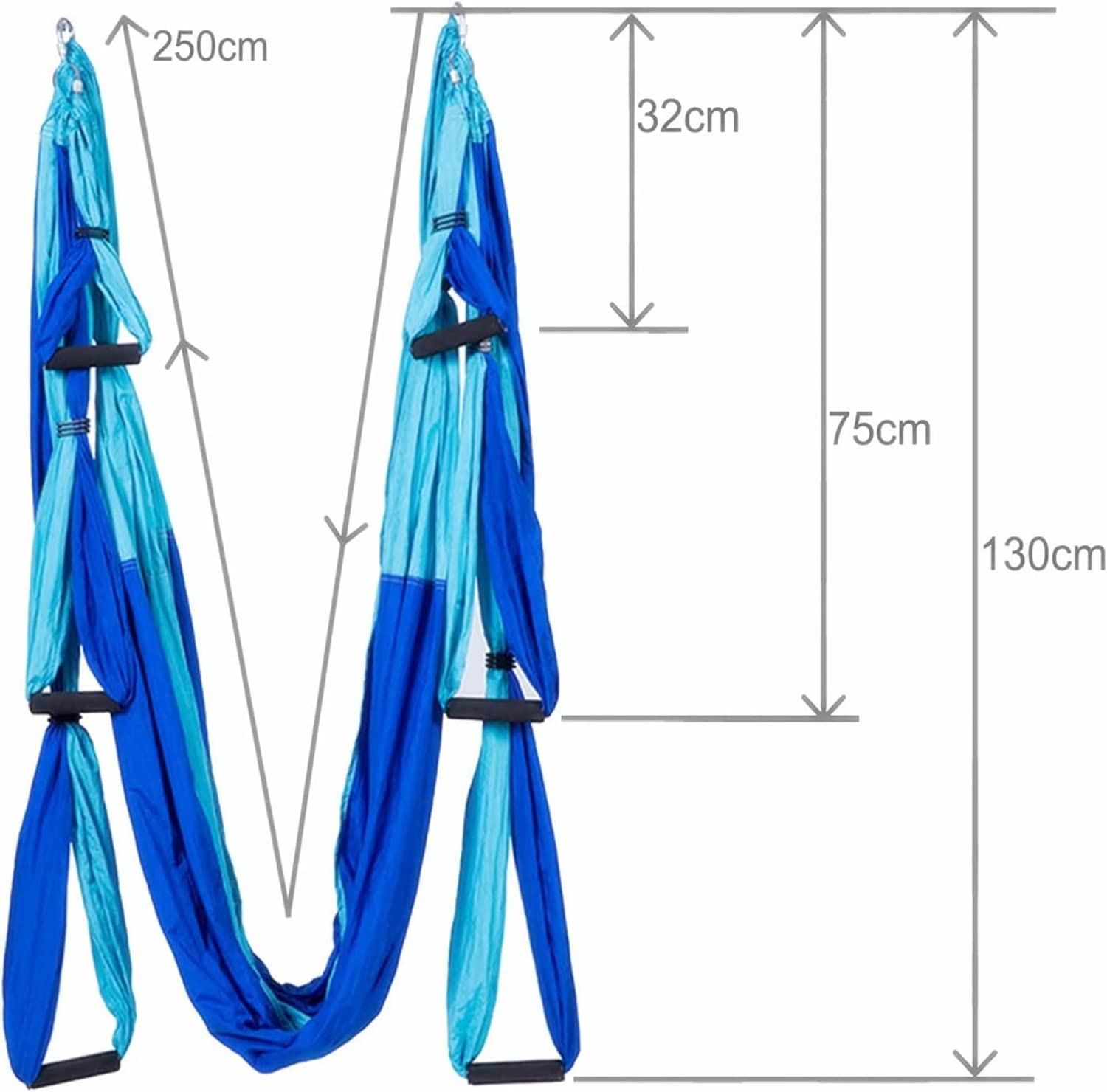 Ovyuzhen Aerial Yoga Hammock,Ultra Strong Yoga Swings Set Trapeze Extension,Antigravity Ceiling Hanging Yoga Sling Inversion Exercises