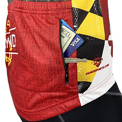 Peak 1 Sports Maryland Men's Cycling Jersey L - Men's Red