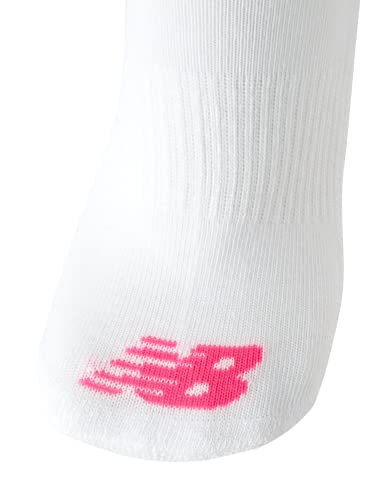 New Balance Women's Athletic Socks - Cushion Low Cut Ankle Socks (6 Pack), Size 4-10, White Assorted