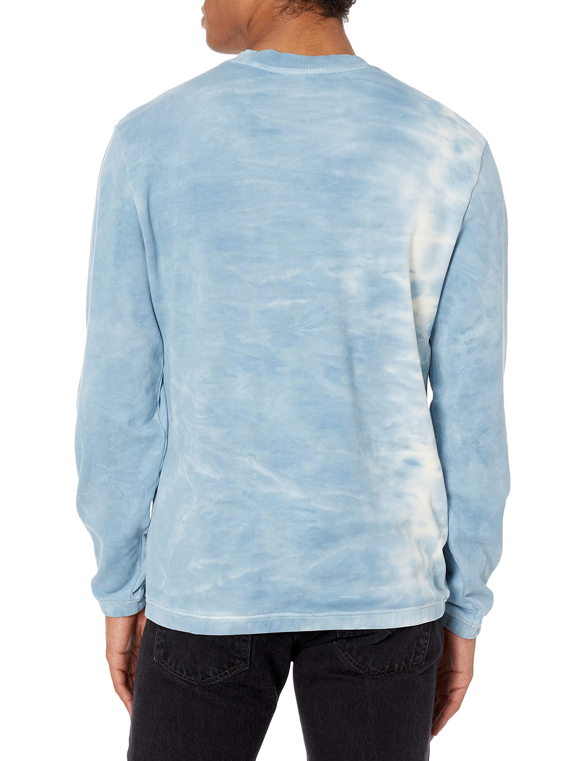 PAIGE mens Jaxton Long Sleeve Pullover Sweatshirt, Raw Silk/Misty Sky, Small US