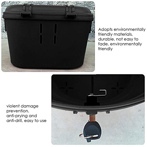 RYPPLE Bike Basket Electric Bicycle Mountain Bike Front Hanging Plastic Storage Basket with Lock Bike Accessories