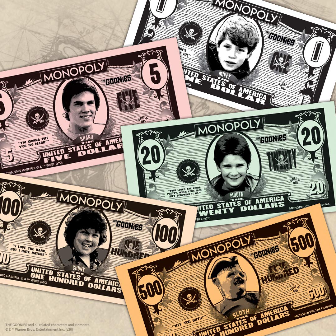 Monopoly® The Goonies | Based on The 80s Adventure Classic Film | Collectible Monopoly Game Featuring Familiar Locations and Iconic Moments