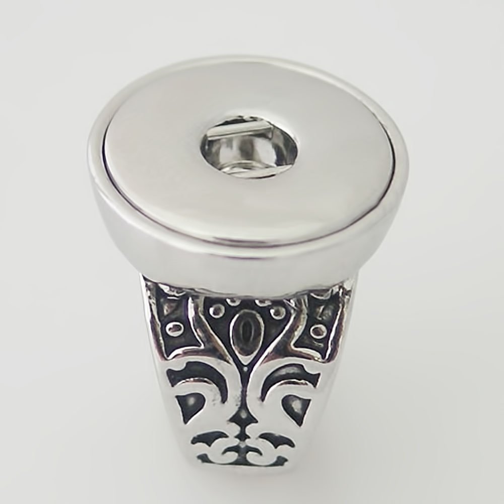 LOV*MOMENT Lovmoment Ring Size 8# Snap Jewelry Fit 18mm Snaps Charms Fingers Thick 17.5mm