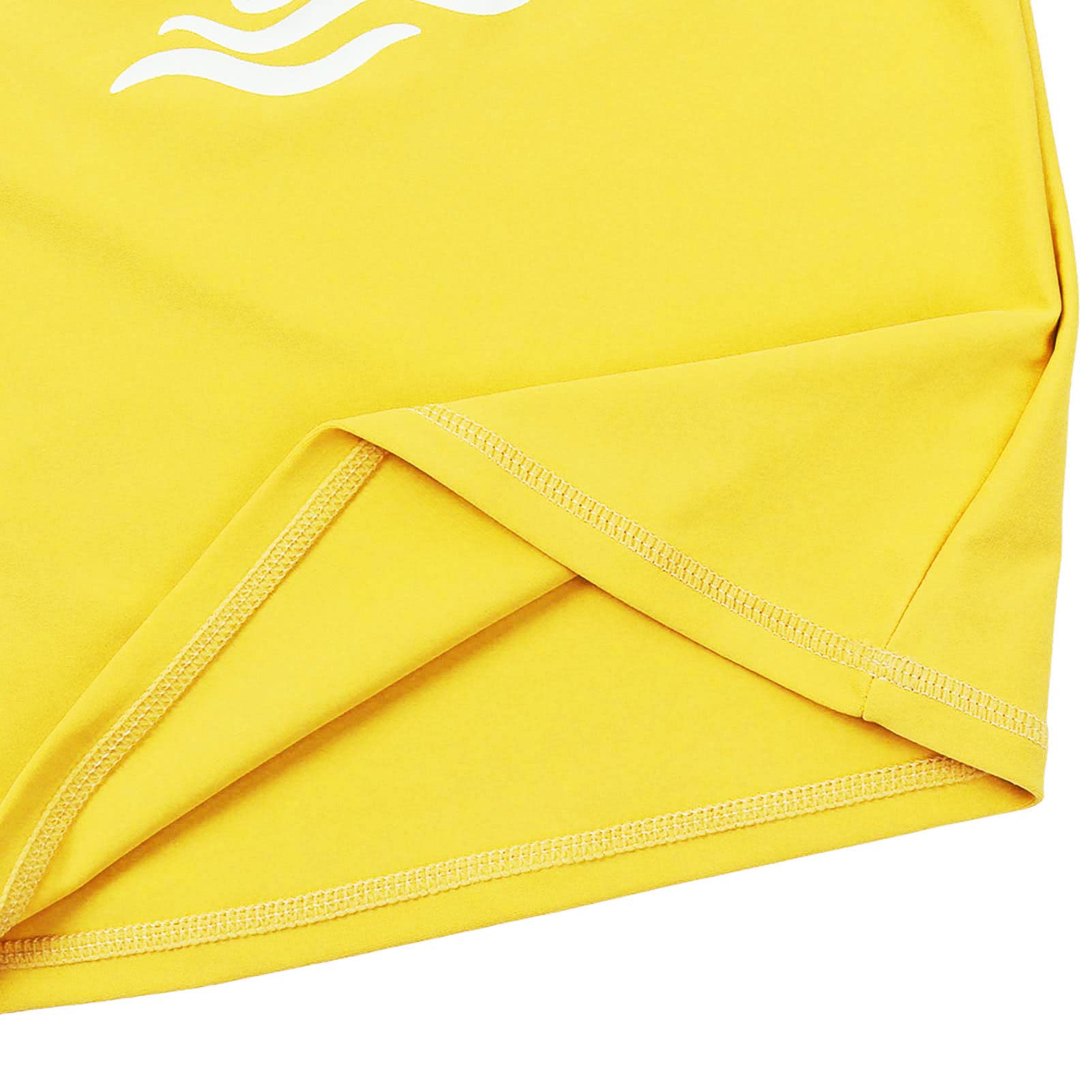 TFJH E Girls Swim Shirt Long Sleeve Rash Guard Suit UV 50+ Sunsuits Swimwear Swim Top Yellow 8A