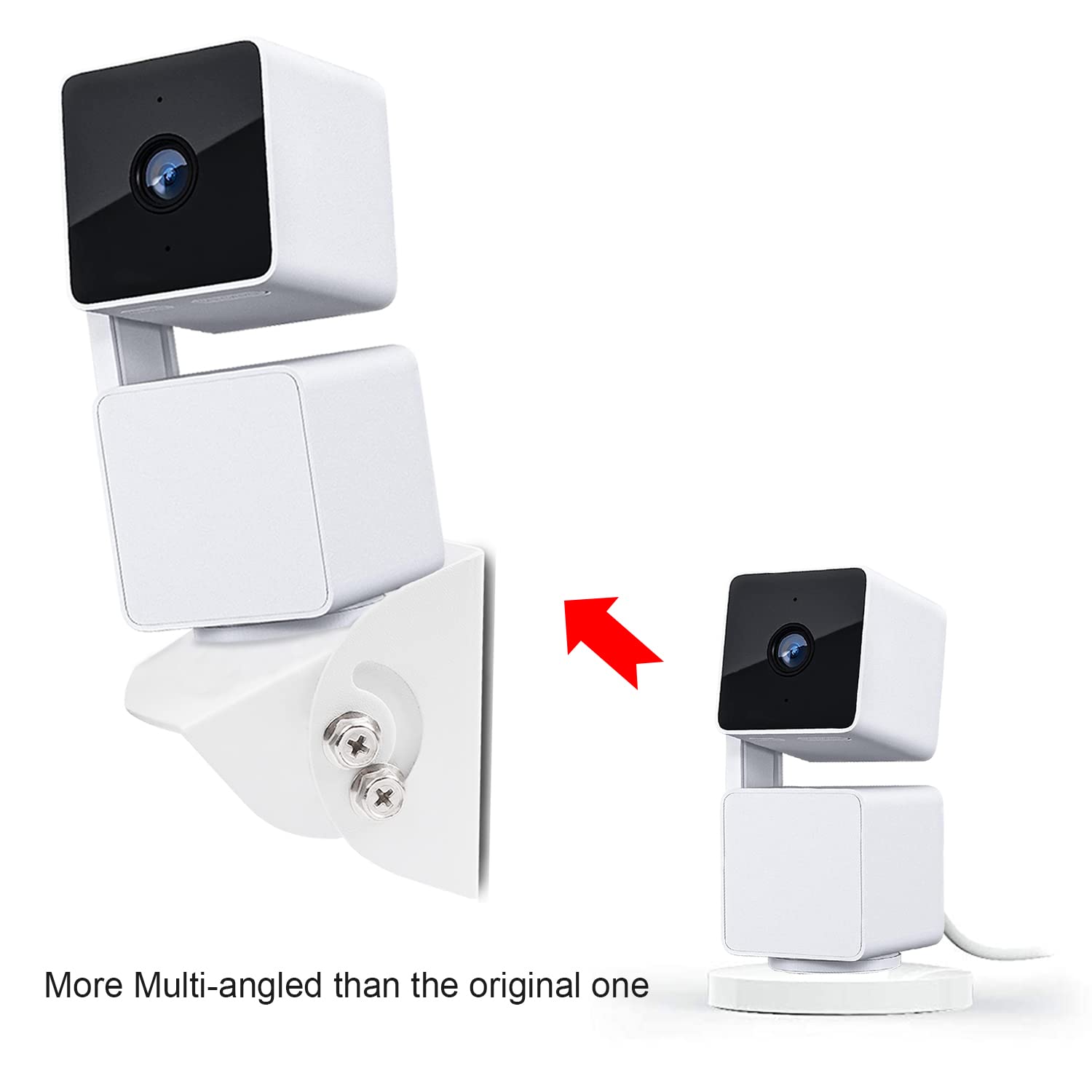 Uogw Adjustable Wall Mount Compatible with Wyze Cam Pan V3/V2/Wyze Cam V4/Wyze Cam V3/Blink Mini,Adjustable Angle Mounting Bracket for Wyze Cam Get The Best View