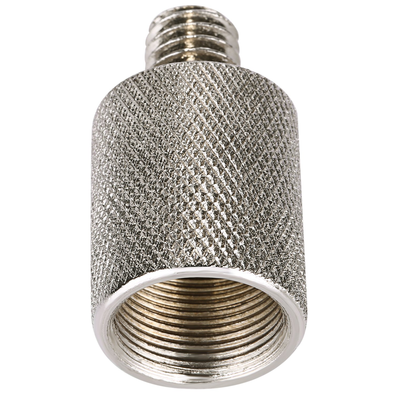 Neewer Nickel Brass Durable Solid 2 Pieces 3/8-inch Male to 5/8-inch Female Screw Thread Adapter for Microphone Mounts and Stands (Silver)